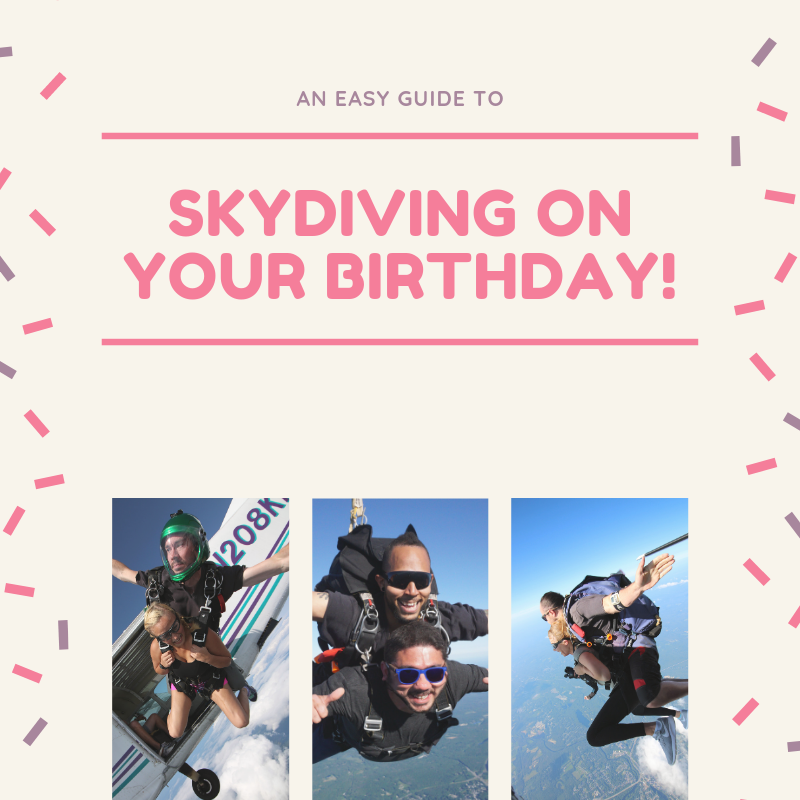 make a tandem skydive for your birthday with skydive danielson
